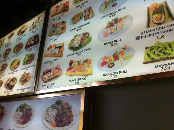 Menu at Sushimon restaurant, Torrance