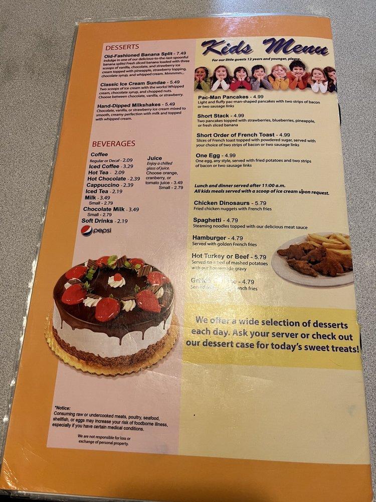 Menu at Four Seasons Family Restaurant, Greenwood, N State Rd 135