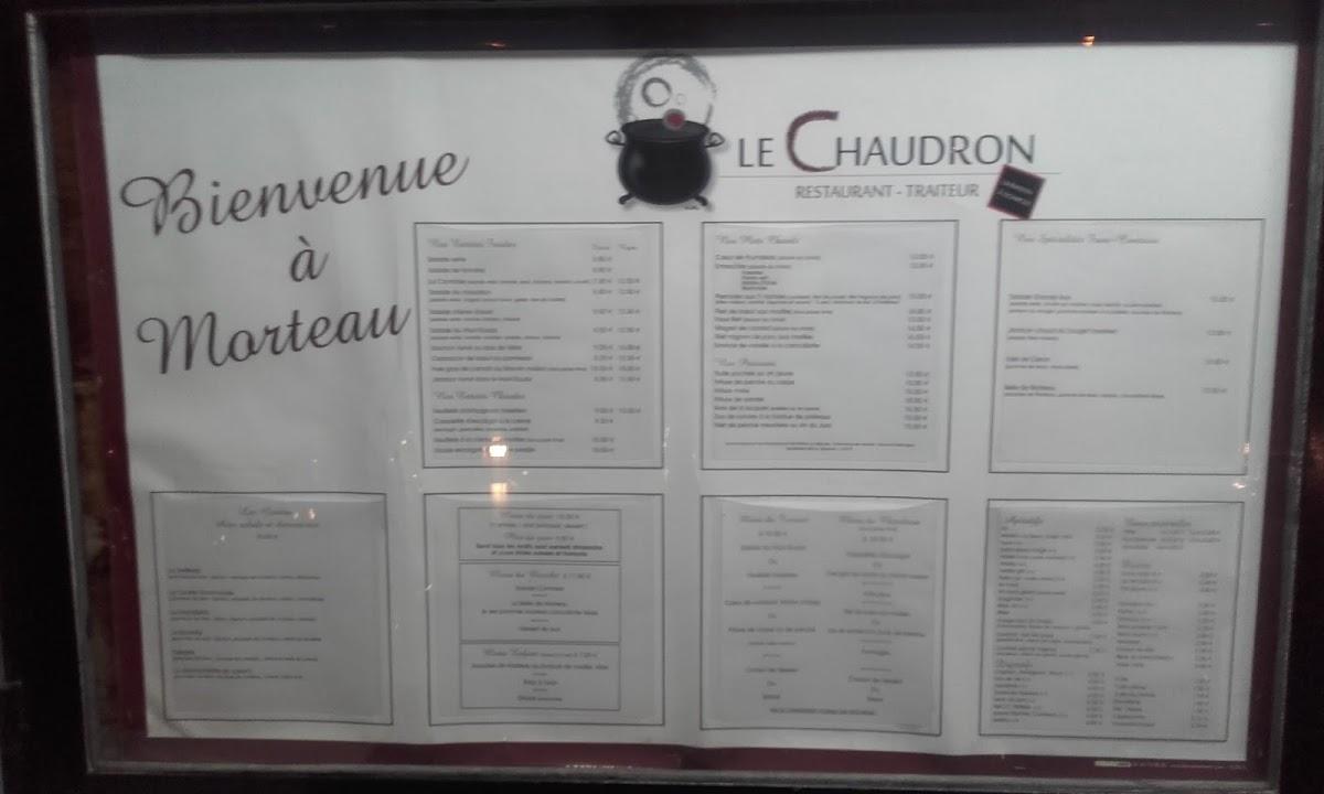 Menu au Le Chaudron restaurant, Morteau
