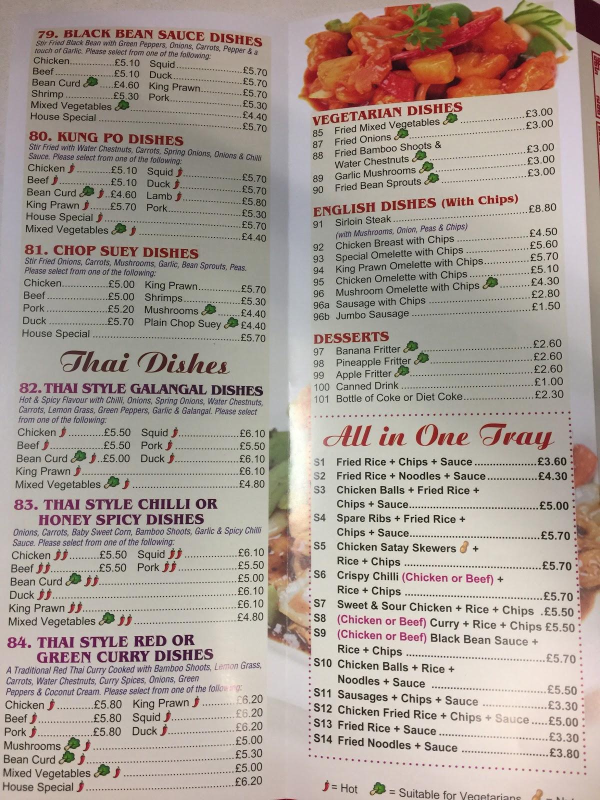 Menu at Lucky Chef restaurant, Barry, 109 Broad St