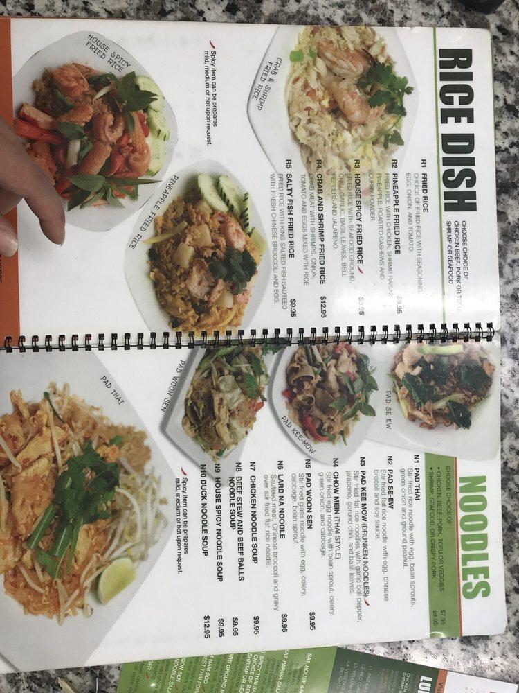 Menu at Nokki Thai Kitchen restaurant, Fontana