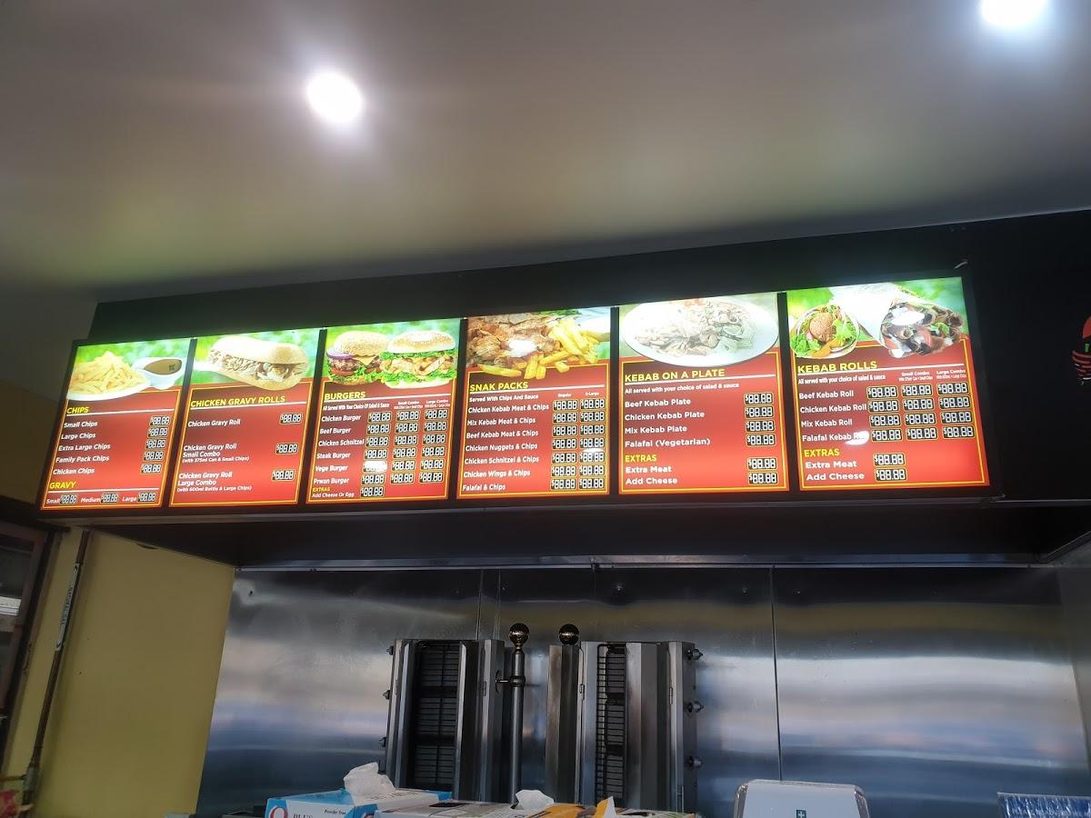 Menu at PARIZA KEBAB & INDIAN restaurant, Chittaway Bay
