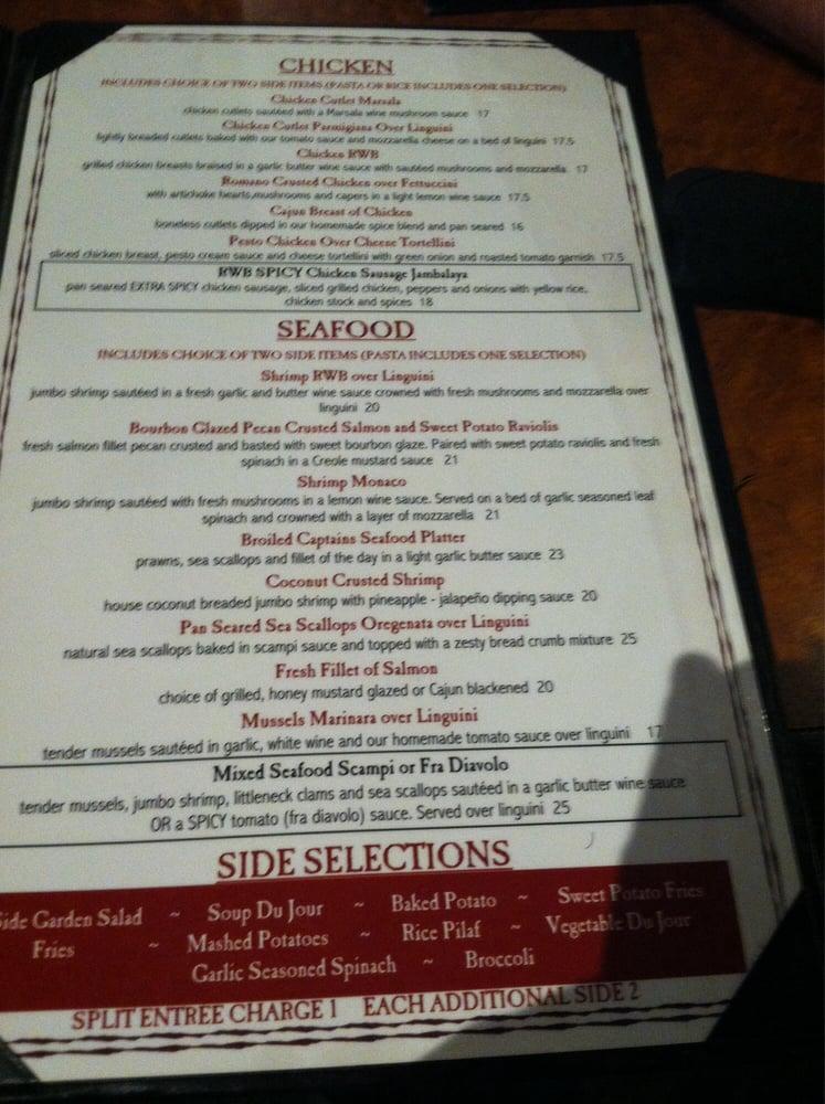 Menu at Red White and Brew pizzeria, Mesa