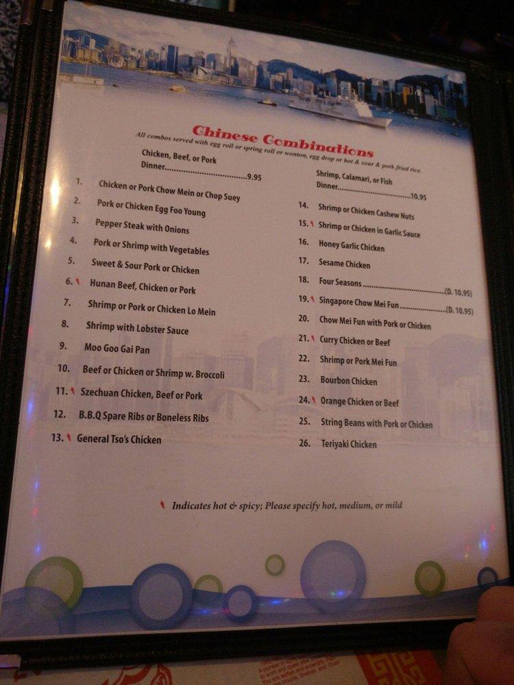 Menu at Taste Of Hong Kong restaurant, Sarasota