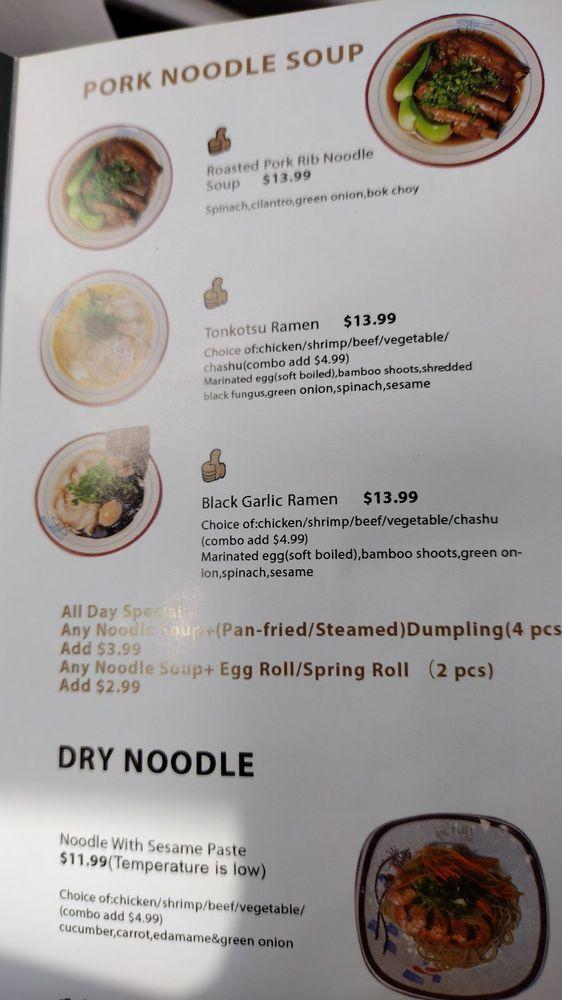 Menu at Fun noodle bar Slide Rd, Lubbock, Slide Rd ste 8