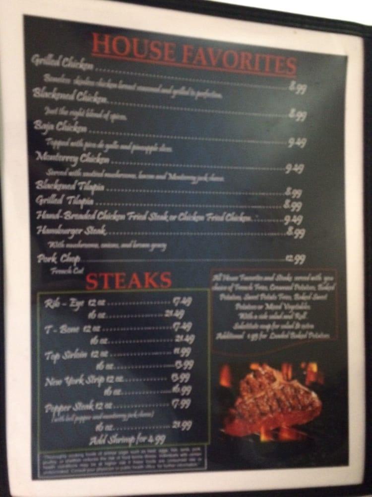 Menu at Banderas steakhouse, El Dorado, 200 W 10th St