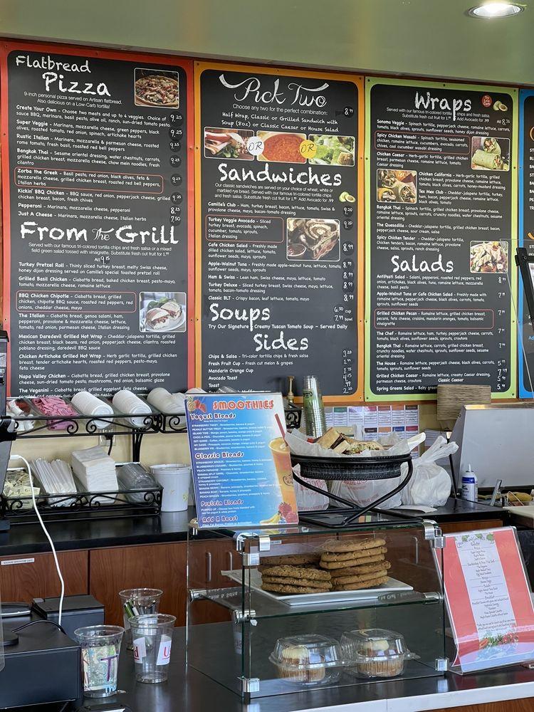 Menu at Camille's Sidewalk Cafe, Gallup
