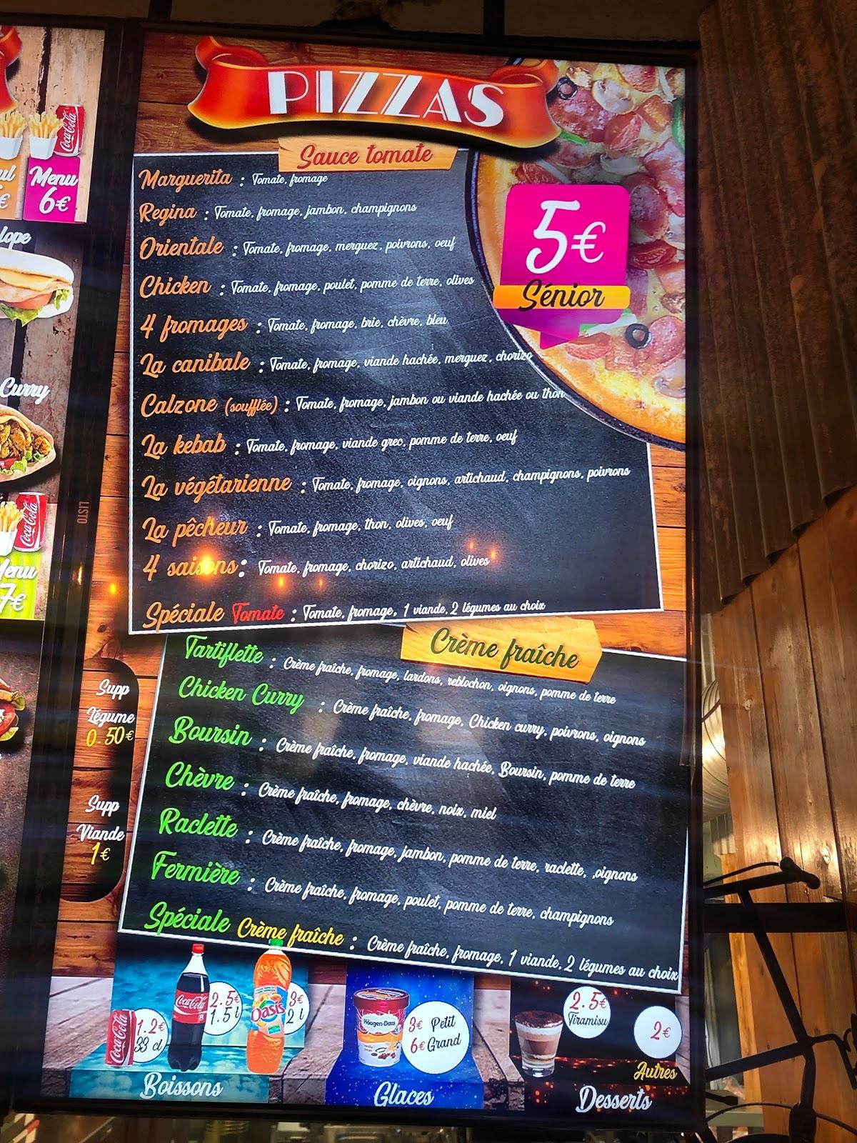 Menu at Fast Foot restaurant, Meaux
