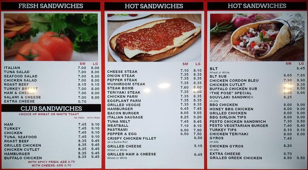 Menu at Half-Shell pizzeria, Cambridge