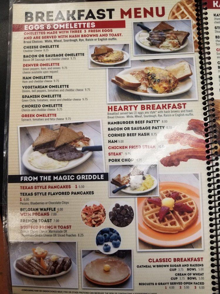Menu at Kay's Kafe cafe, Phoenix