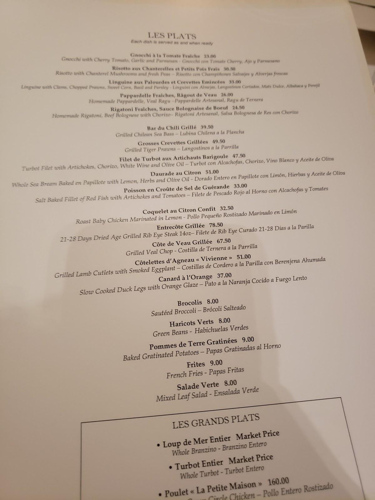 Menu at LPM Restaurant & Bar, Miami