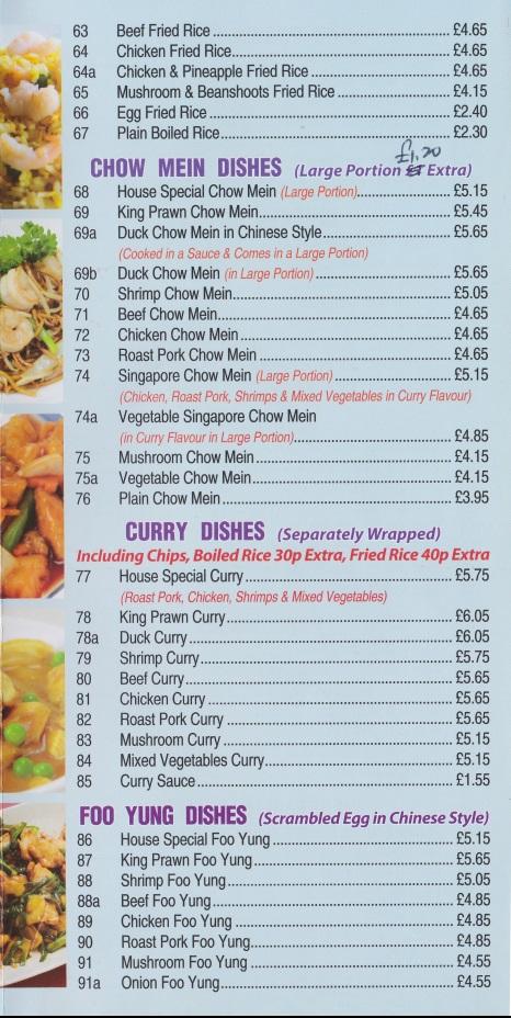 Menu at Gilda Fish Bar, Bristol