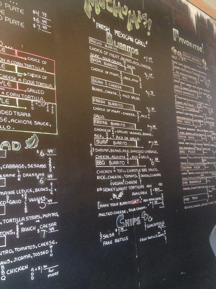 Menu at Mucho Mas! restaurant, La Porte, 609 Lincolnway