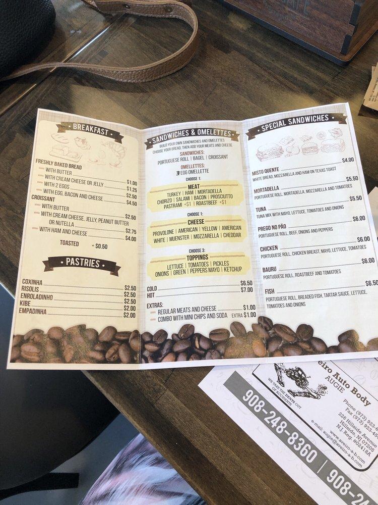 Menu at Ola Cafe, Hillside