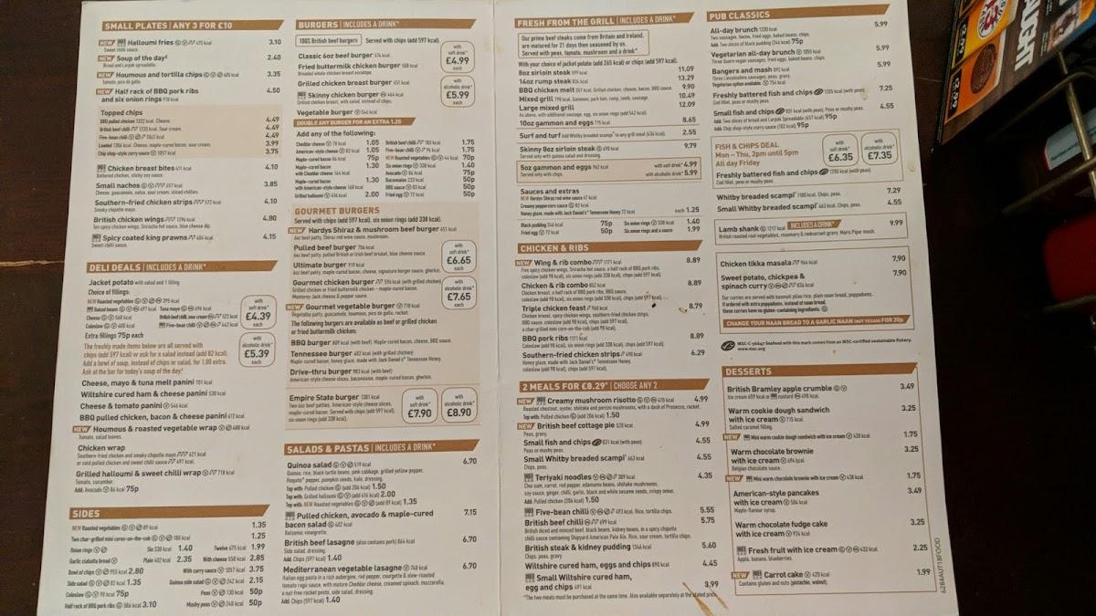 Menu at The George Hotel - JD Wetherspoon pub & bar, Hailsham