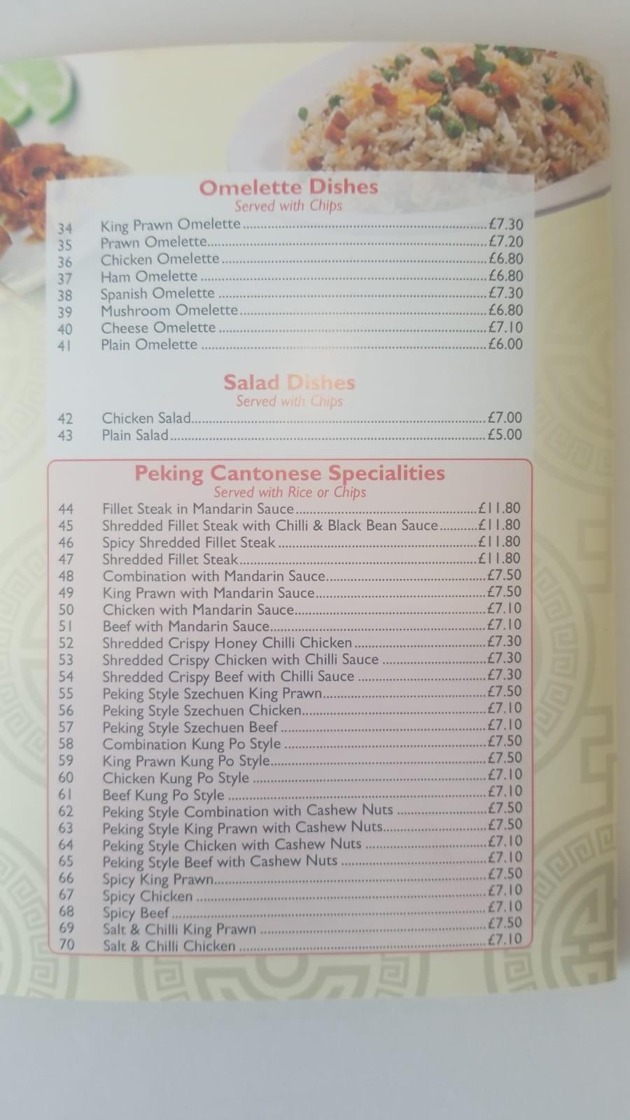 Menu at The new canton fast food, Irvine