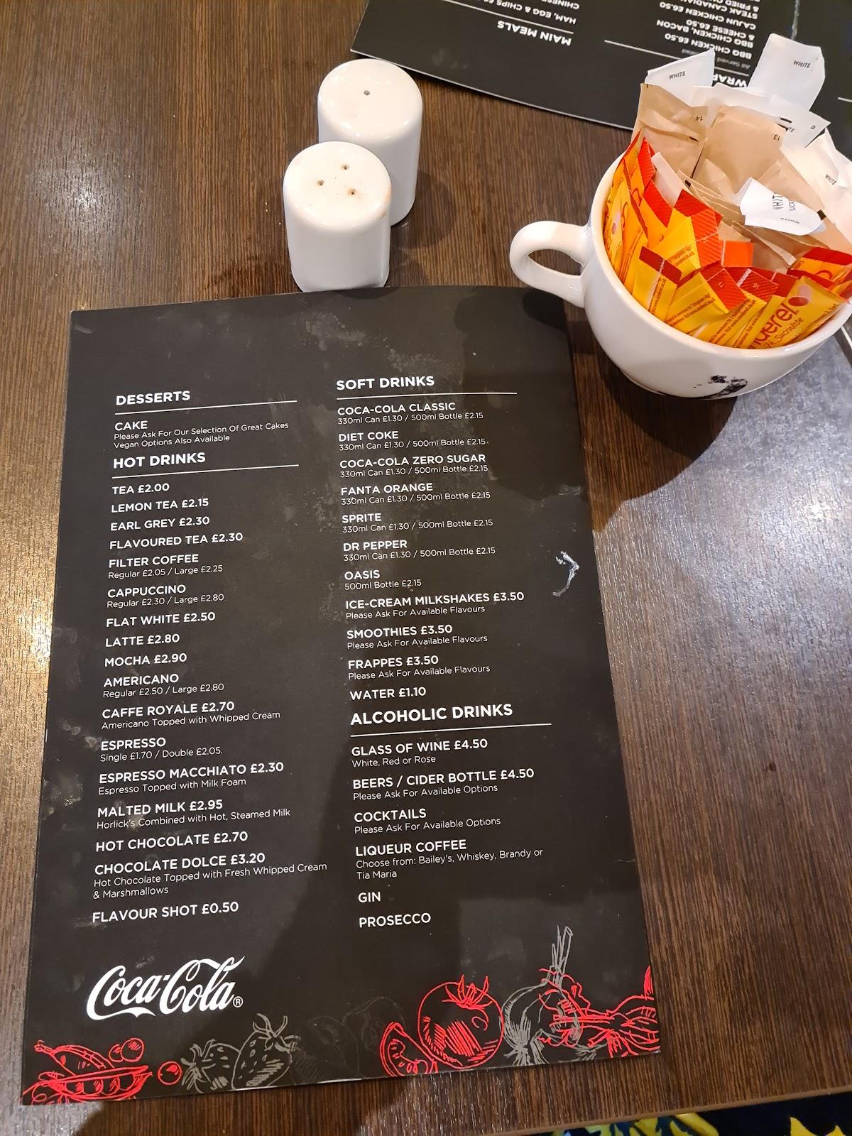 Menu at Caffè Dolce cafe, Southport, 409 Lord St