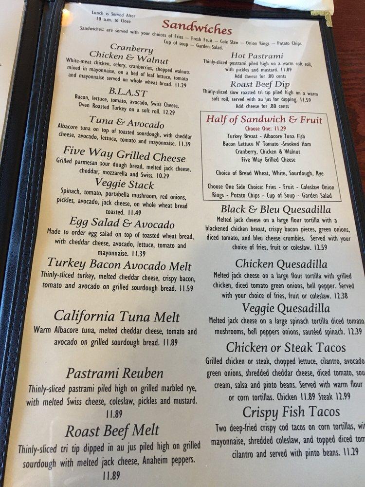 Menu at Highway House Restaurant, Jackson