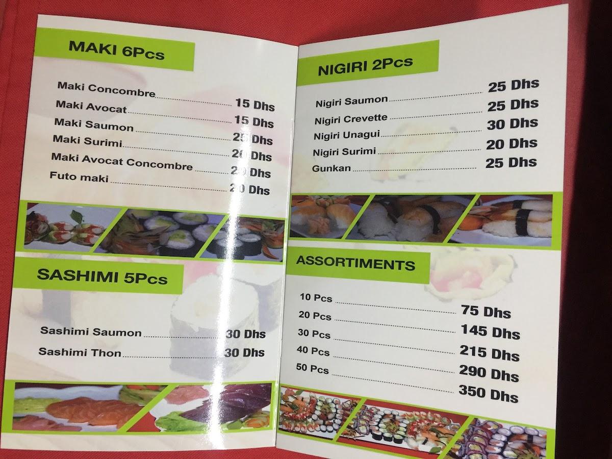 Carta de Restaurant le Tonkin, Casablanca
