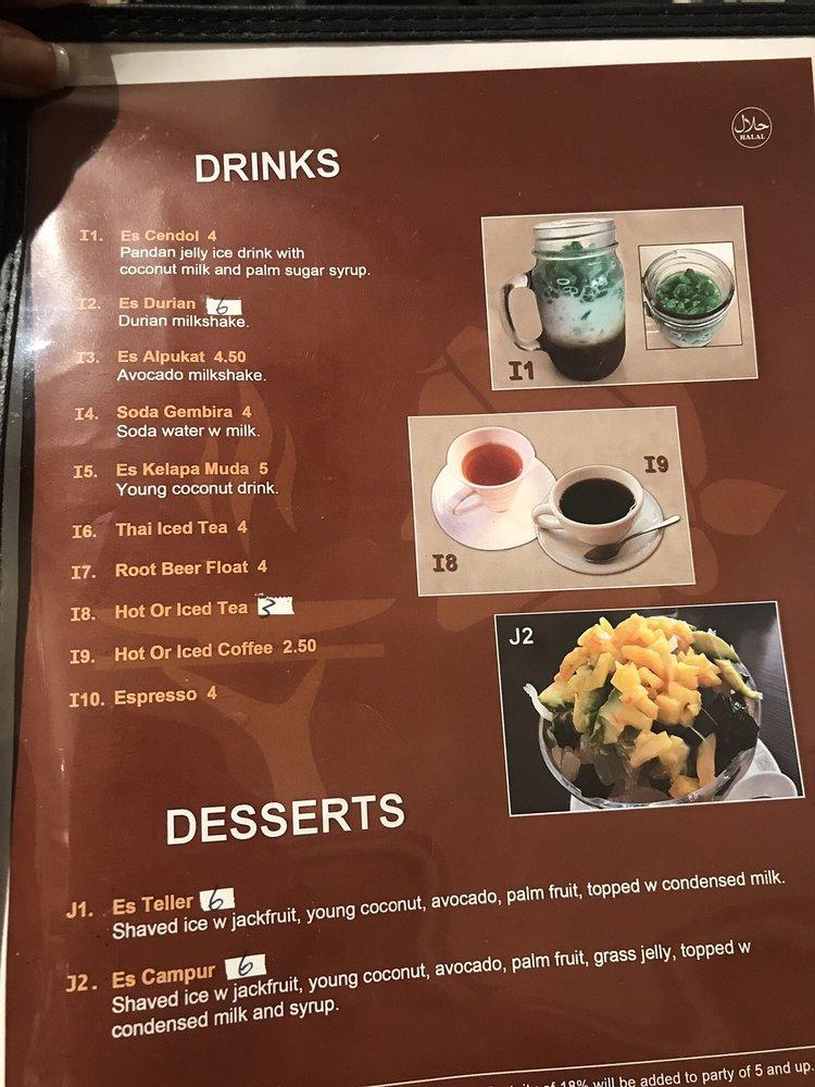 Menu at Wayang Restaurant Halal, Alhambra