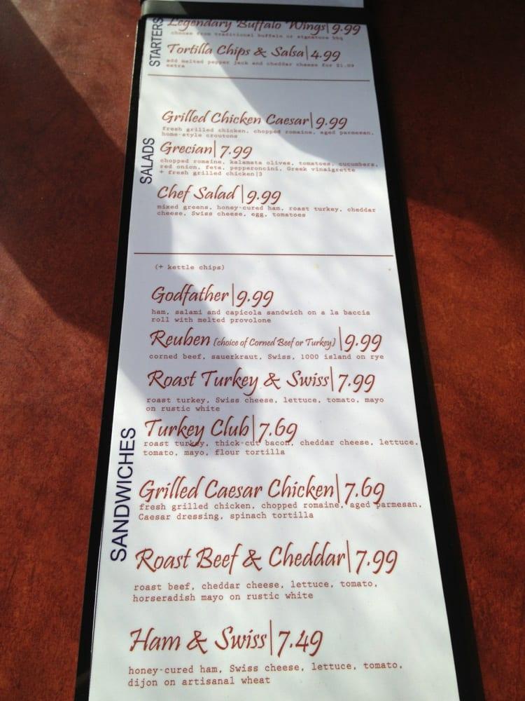 Menu at Blue Zone pub & bar, Rochester, Brooks Ave