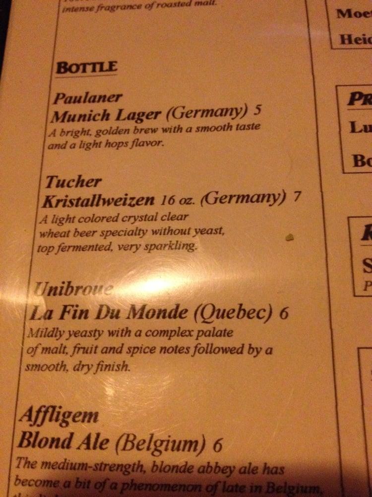 Menu at Brule Bistro pub & bar, Delray Beach