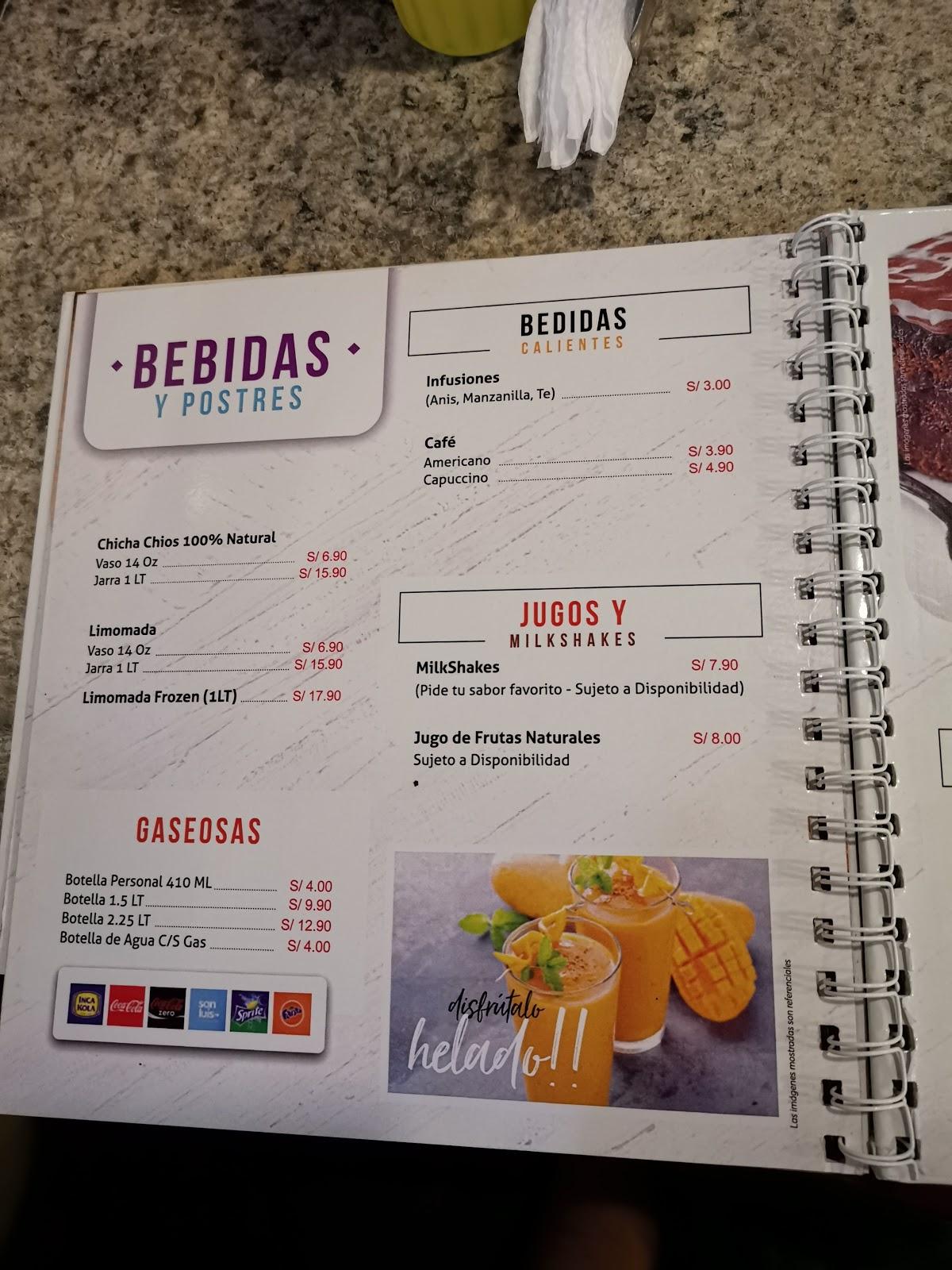 Carta del restaurante CHIOS CHICKEN (LINCE), Lince, 789 Jirón Tacna ...