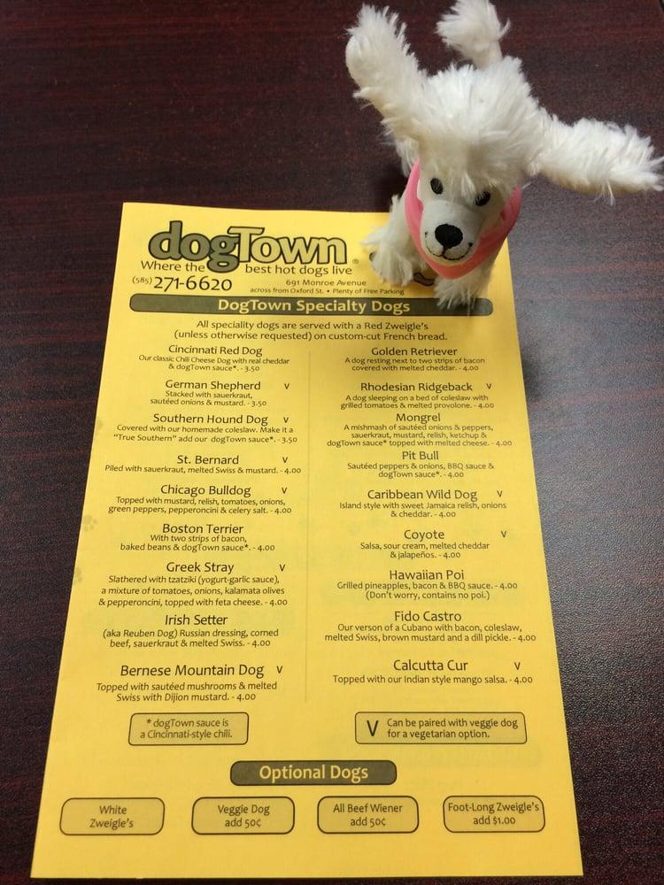 Menu at Dogtown restaurant, Rochester, 691 Monroe Ave