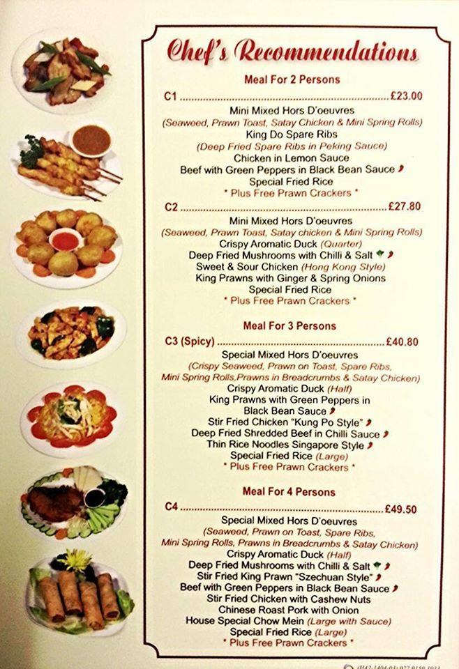 Menu at Happy Xpress Chinese fast food, Canterbury