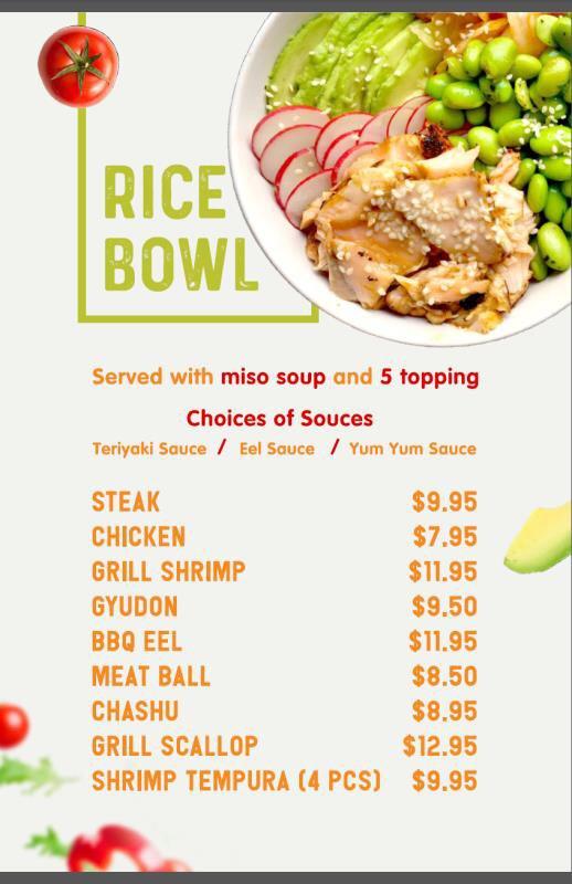 Menu at JJ'S POKE BOWL pub & bar, Edina