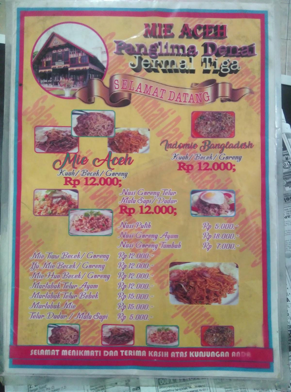 Carta del restaurante Restoran Khas Batak Toba Danau Toba, Medan