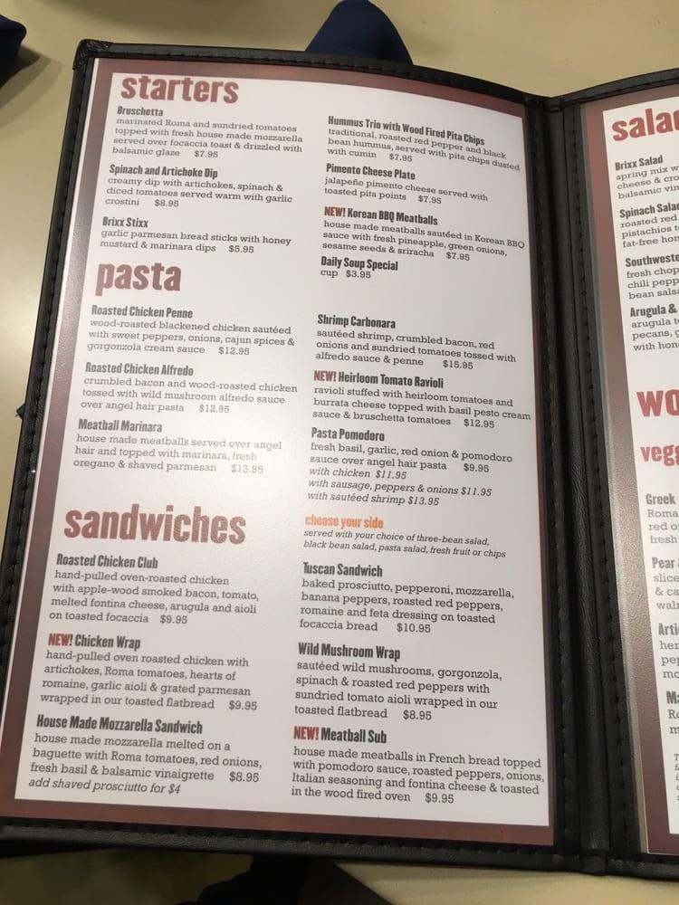 Menu at Brixx Wood Fired Pizza + Craft Bar, Virginia Beach, Landstown ...