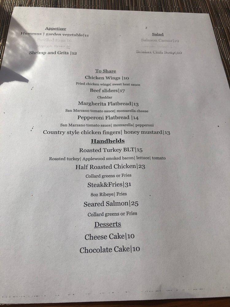 Menu at Hickory and Hazel, Renaissance Hotel pub & bar, Atlanta