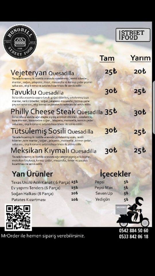 Menu at Hungrill Tex-Mex Street Food, Nicosia