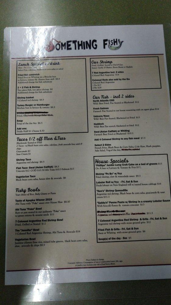 Menu at Something Fishy Apopka restaurant, Apopka, E Semoran Blvd A