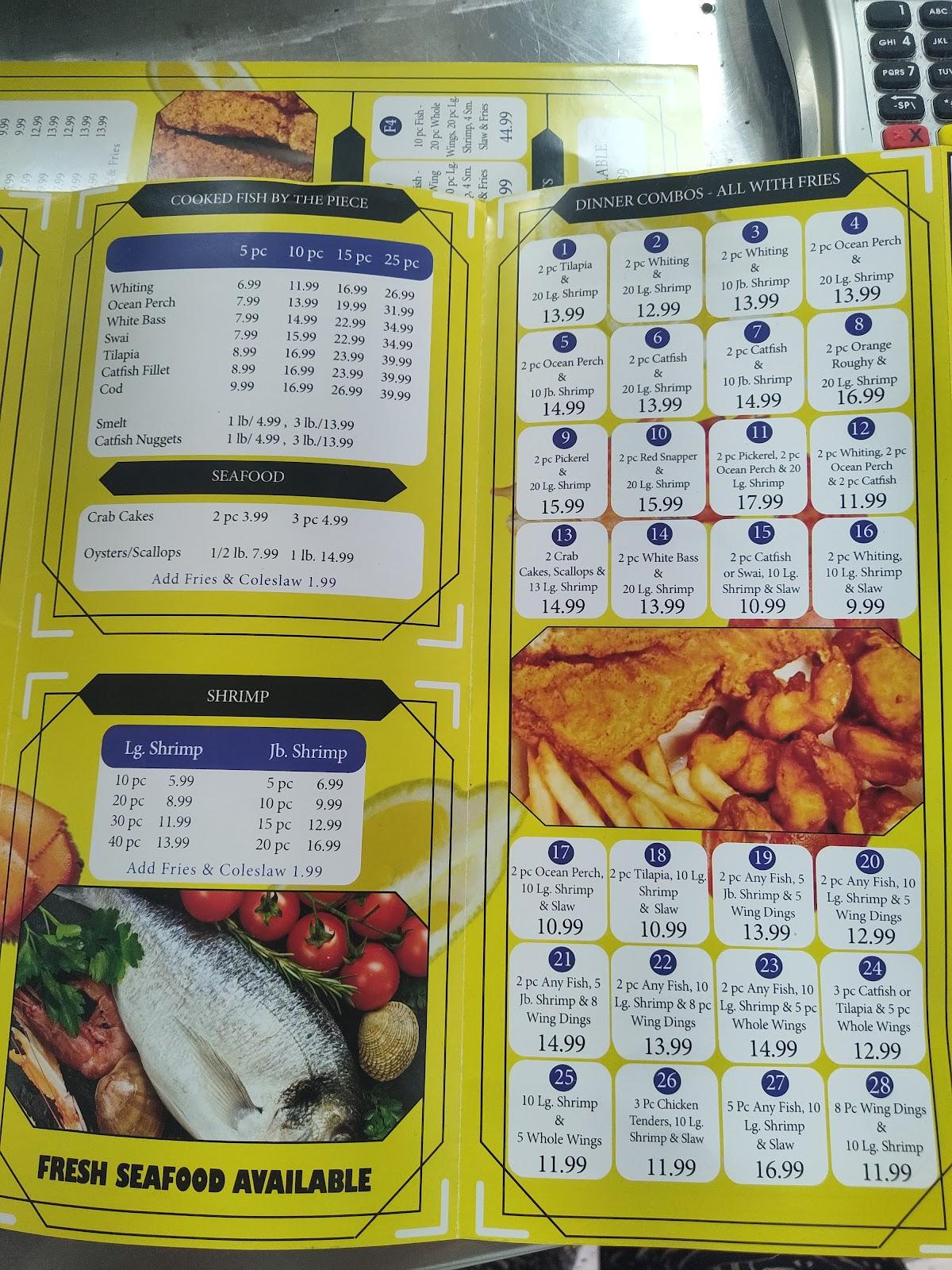 Menu at Ocean Fish & Chicken fast food, Detroit