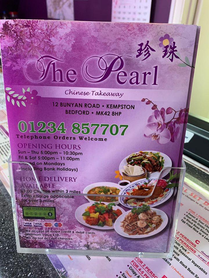 Menu at The Pearl Chinese Takeaway fast food, Kempston