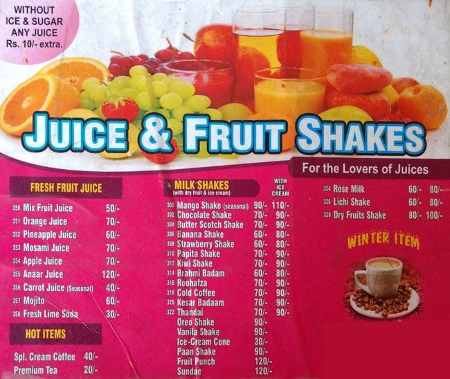Menu at Cafe De Kovalam, Kovalam