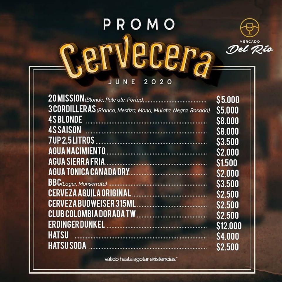 Menu at Mercado del Río pub & bar, Medellín, Cl. 24 #48-28
