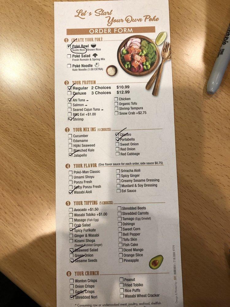 Menu at POKE-MAN pub & bar, Merrillville, 327 E 81st Ave