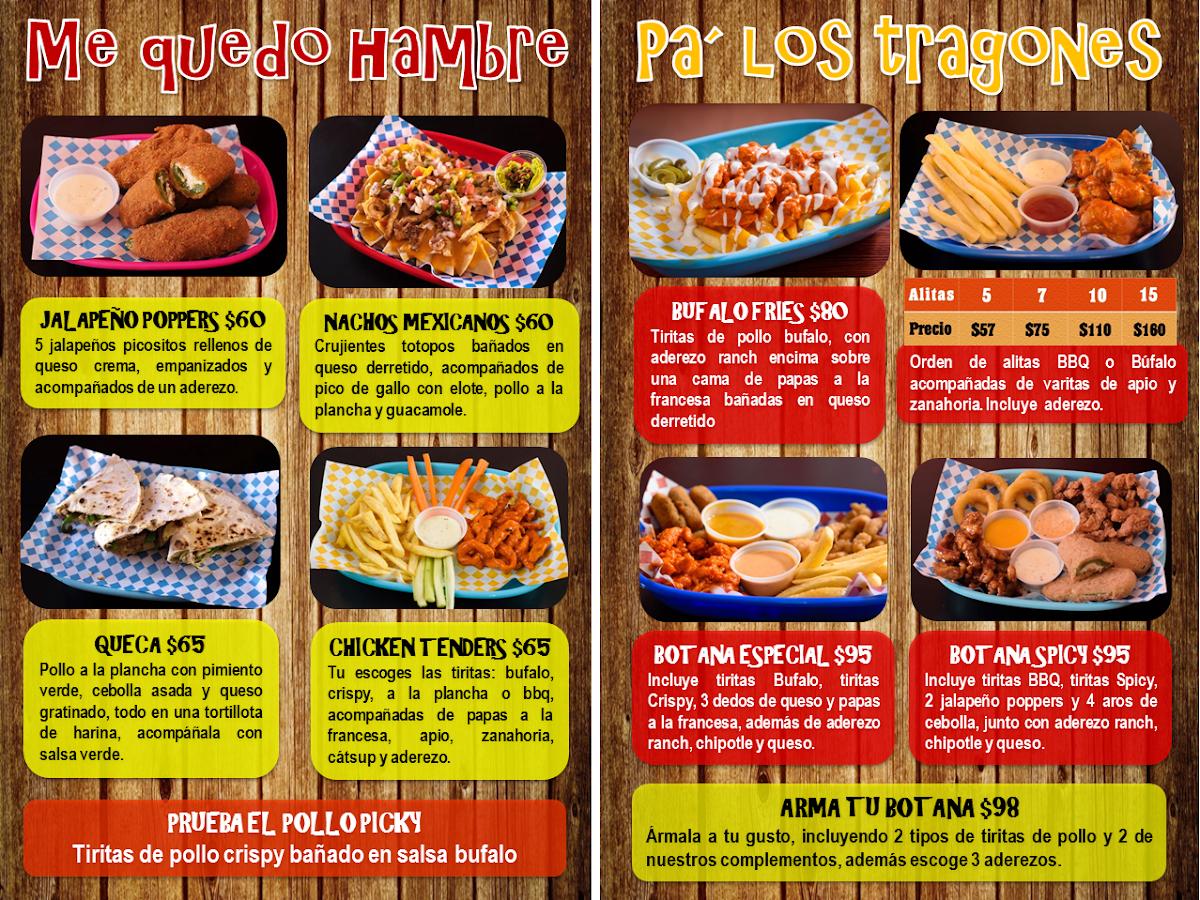 Menu at Spicy Botanas&Hamburguesas restaurant, Ciudad Frontera