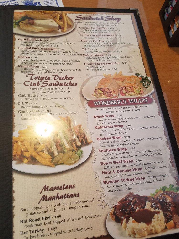 Menu at Blue Ribbon Diner restaurant, Wauseon