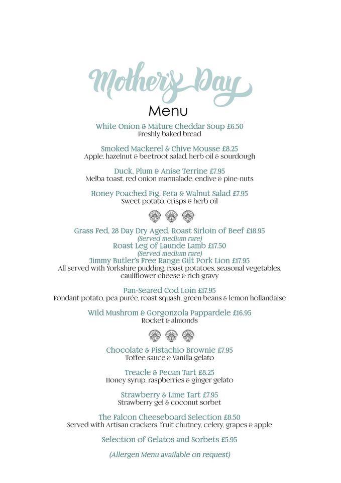 Menu at The Falcon Hotel pub & bar, Uppingham