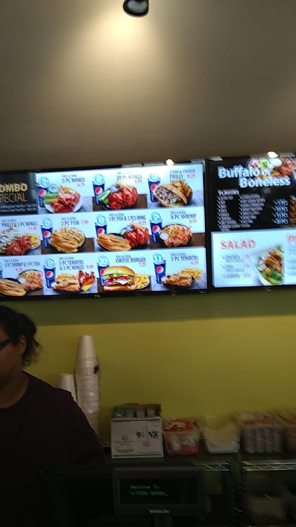 Menu at A-Town Wings restaurant, Aiken