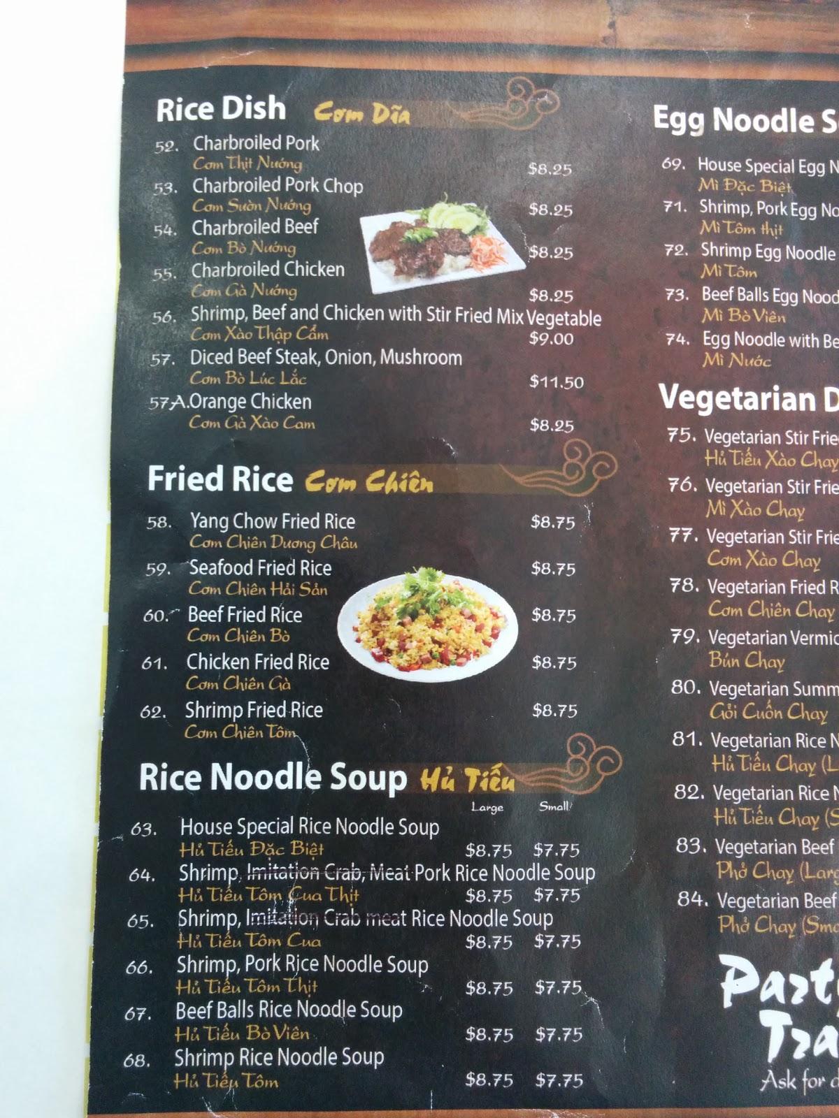 Menu at 5 Stars Pho Restaurant, Riverside