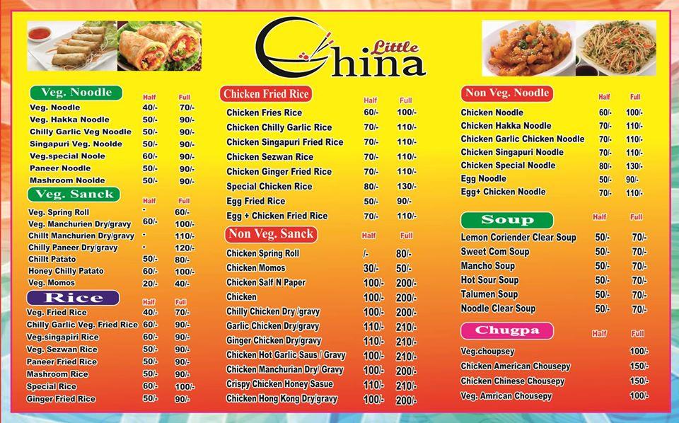 Menu at Little China, Noida, Near Metlife
