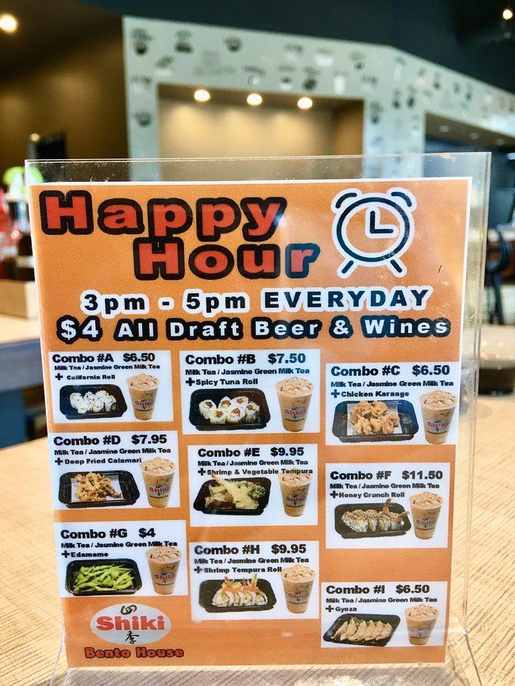 Menu at Shiki Bento House restaurant, Foster City