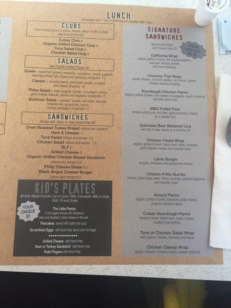 Menu at Aqua Beach Cafe, Wildwood Crest