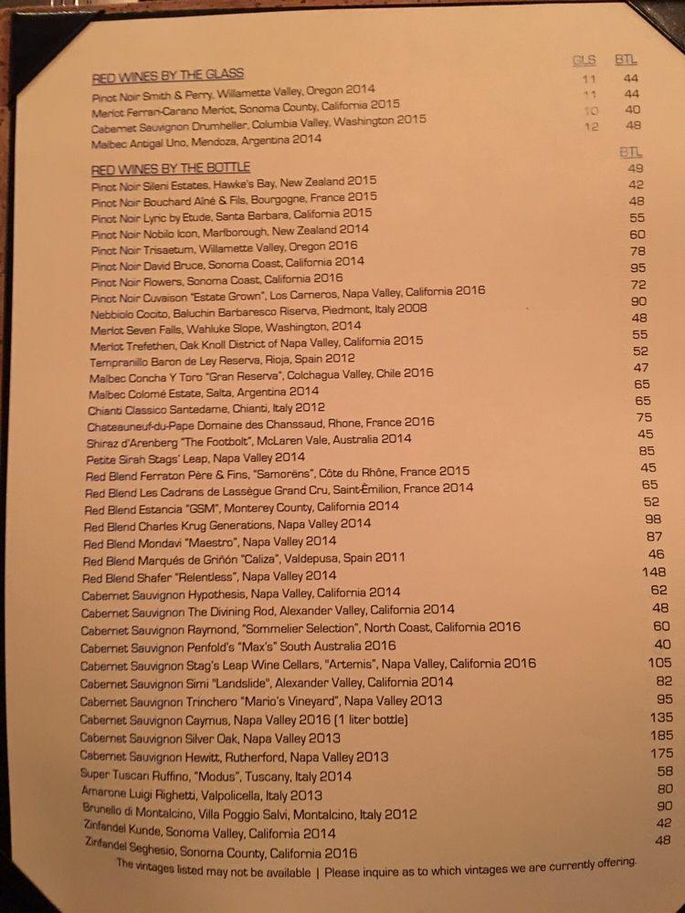 Menu at Grille 3501 restaurant, Allentown