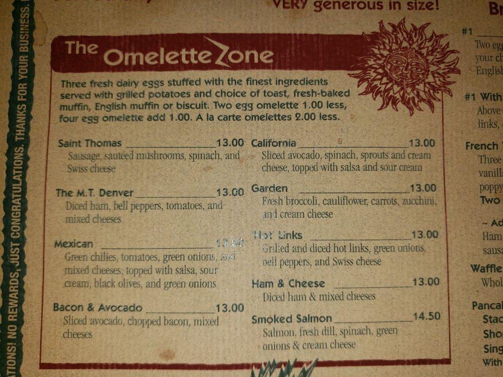 Menu at Patti's Thunder Cafe, Quincy